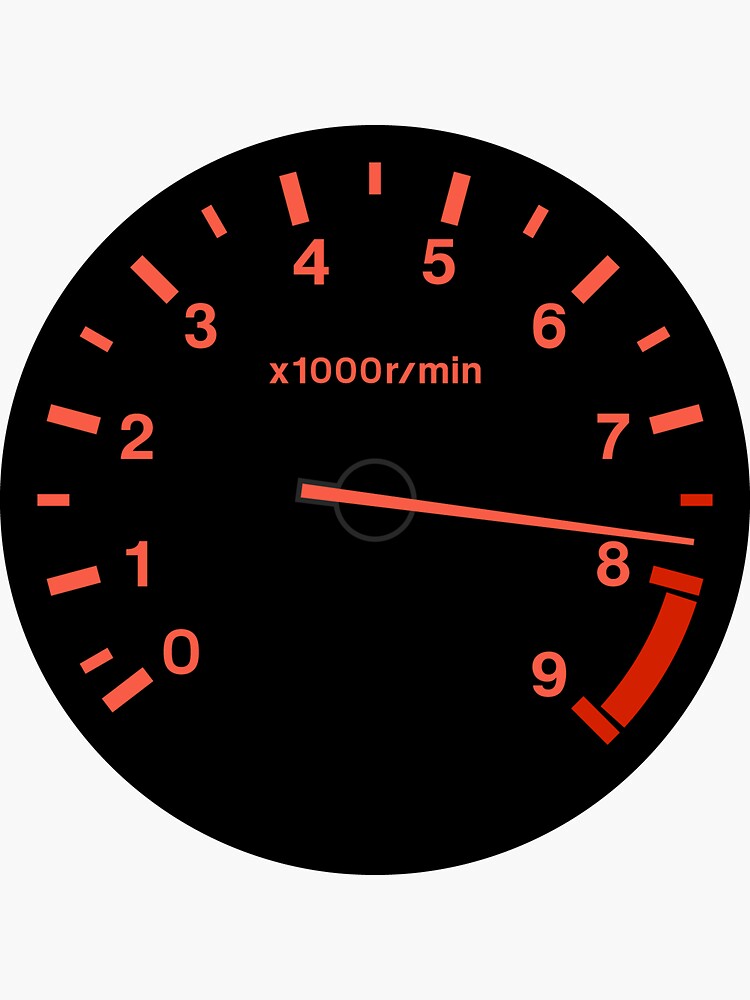 "RX7 FD3S Tachometer (1994 - Night)" Sticker by bayside-blue | Redbubble