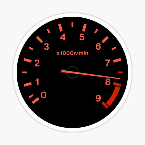 "RX7 FD3S Tachometer (1994 - Night)" Sticker by bayside-blue | Redbubble