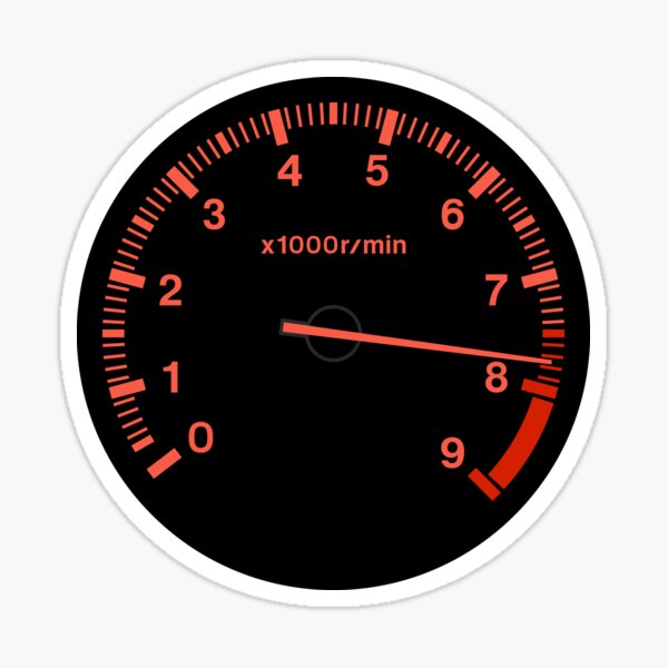 "RX-7 FD3S Tachometer (1993 - Night)" Sticker for Sale by bayside-blue ...