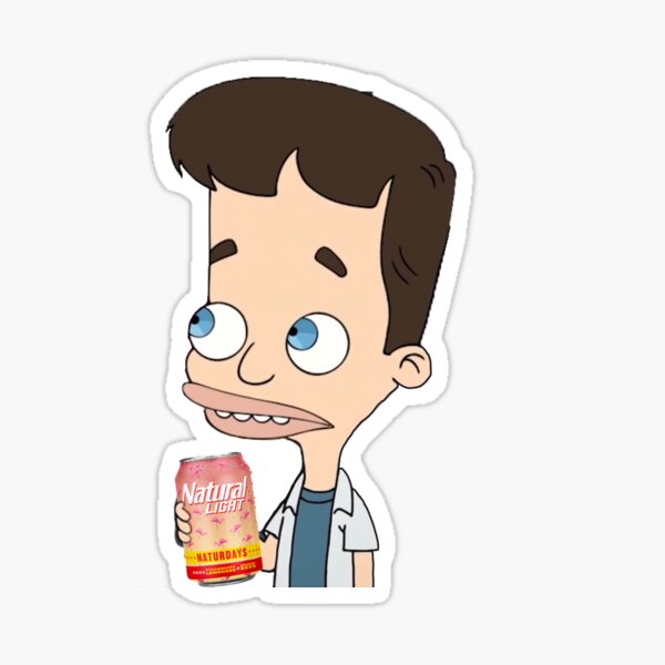 "Big Mouth Natty Light- Nick Kroll Sticker" Sticker by cjmells17 ...