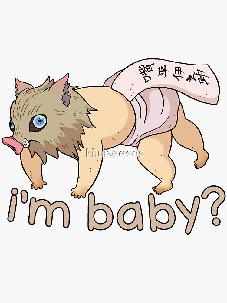 "Baby Inosuke" Sticker by kiwiseeeds | Redbubble