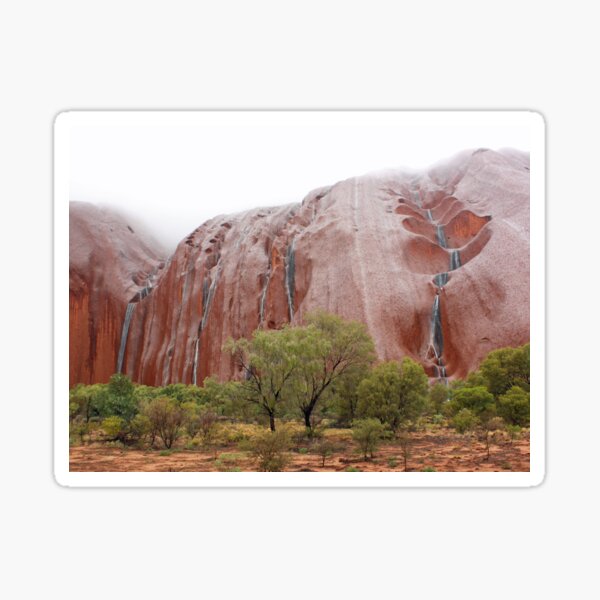 "Amazing Uluru Waterfalls. "Raining on the Rock"" Sticker for Sale by ...