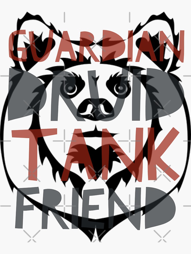 "Guardian Bear Druid Mantra: Druid - TANK- Friend Gamer Logo - Red ...