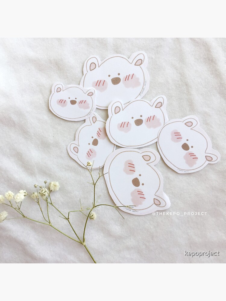 "Mot the bear sticker set" Sticker for Sale by kepoproject | Redbubble