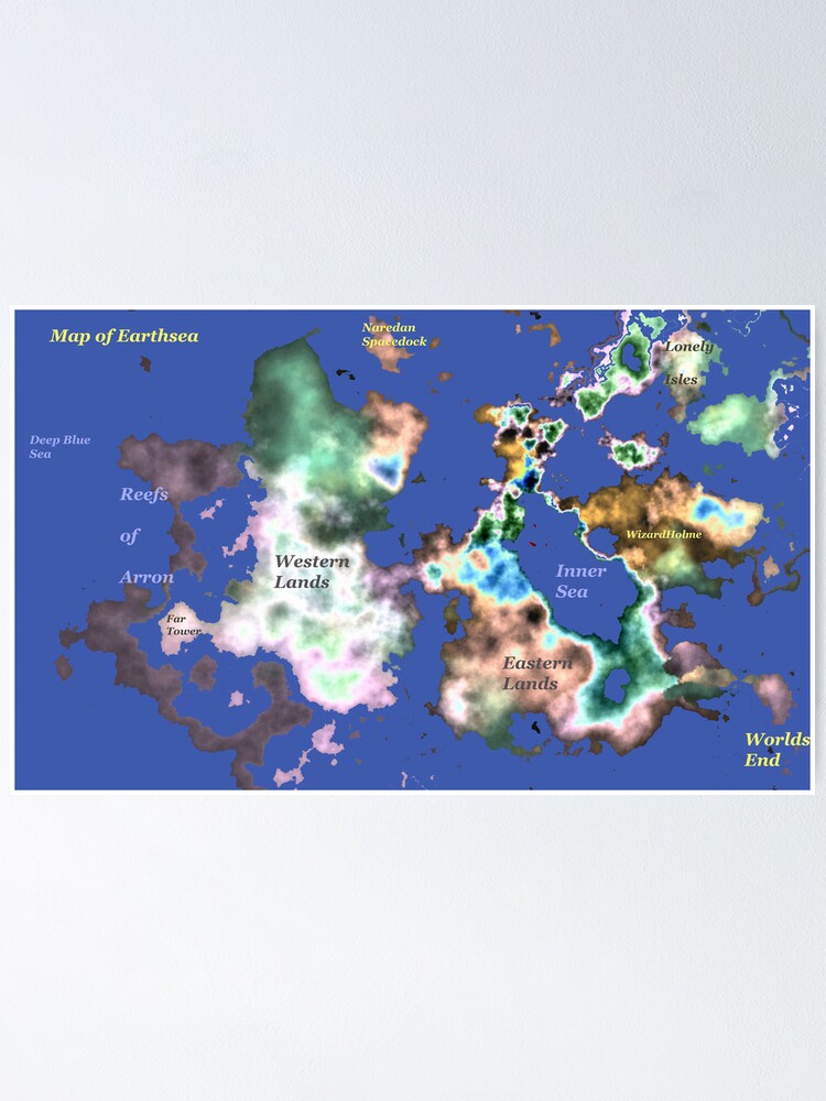 "Map of Earthsea" Poster for Sale by AlienVisitor | Redbubble