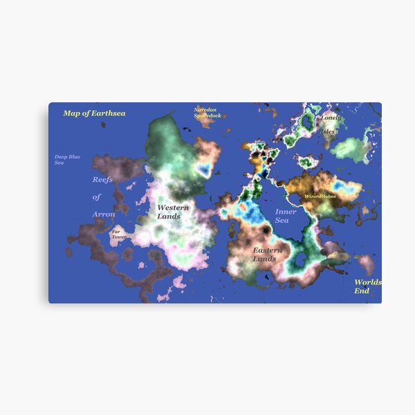 "Map of Earthsea" Canvas Print for Sale by AlienVisitor | Redbubble