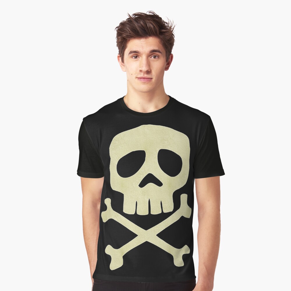 "Danzig Style Harlock Skull Crossbones / Jolly Roger" Long Sleeve T ...