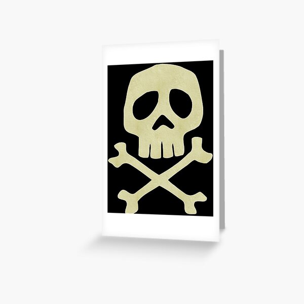 "Danzig Style Harlock Skull Crossbones / Jolly Roger" Greeting Card for ...