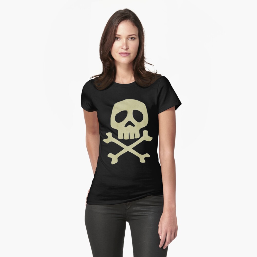"Danzig Style Harlock Skull Crossbones / Jolly Roger" Long Sleeve T ...