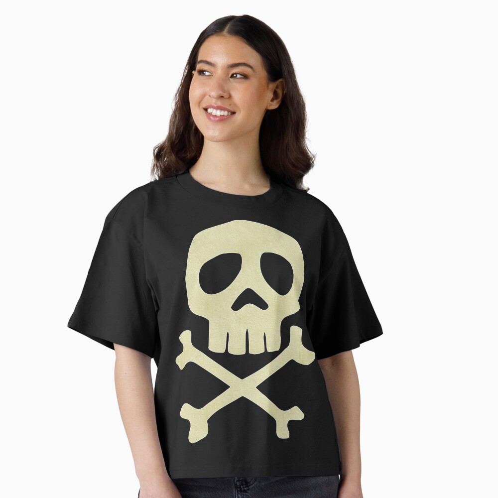 "Danzig Style Harlock Skull Crossbones / Jolly Roger" Long Sleeve T ...