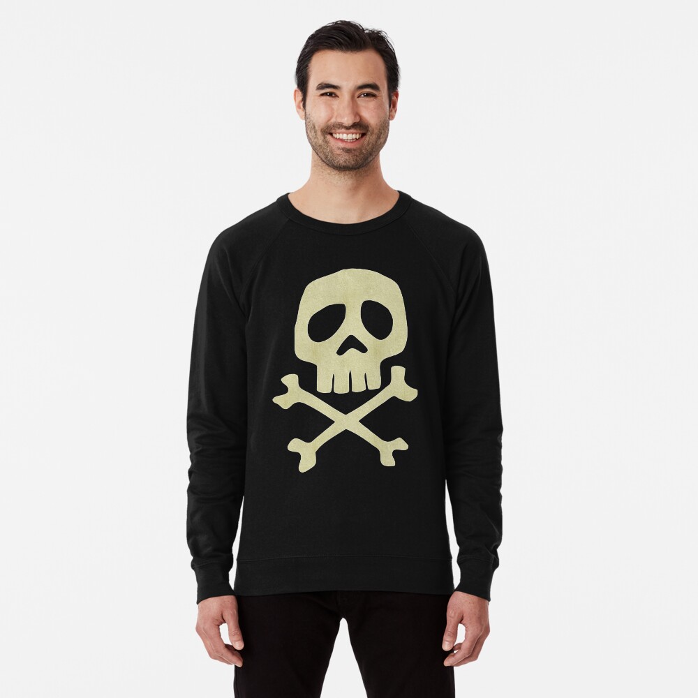 "Danzig Style Harlock Skull Crossbones / Jolly Roger" Long Sleeve T ...