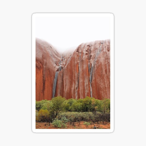 "Spectacular Uluru Waterfalls." Sticker by RankAmateur | Redbubble