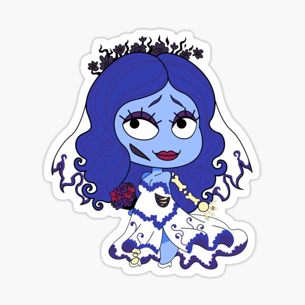 "Tim Burton Corpse Bride" Sticker by chibicarrera | Redbubble