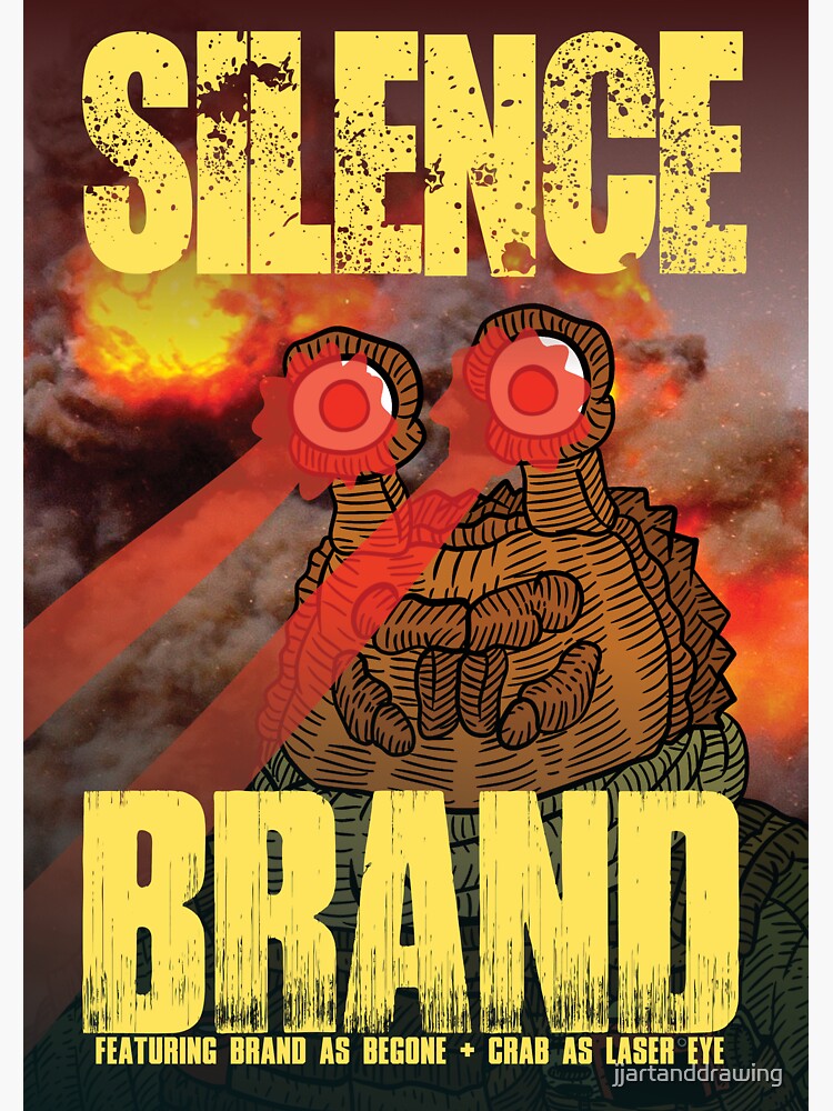 "silence brand! funny movie poster." Sticker for Sale by ...