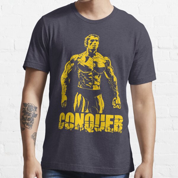 "Conquer Arnold Schwarzenegger Gym" T-shirt for Sale by VectorDesigner | Redbubble | conquer t ...