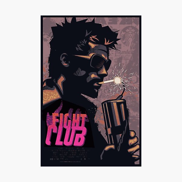 "Fight Club Tyler Durden Smoking a Dynamite" Photographic Print for ...