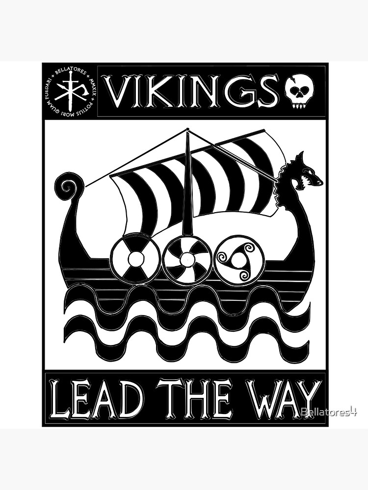 "Vikings lead the way !" Sticker by Bellatores4 | Redbubble