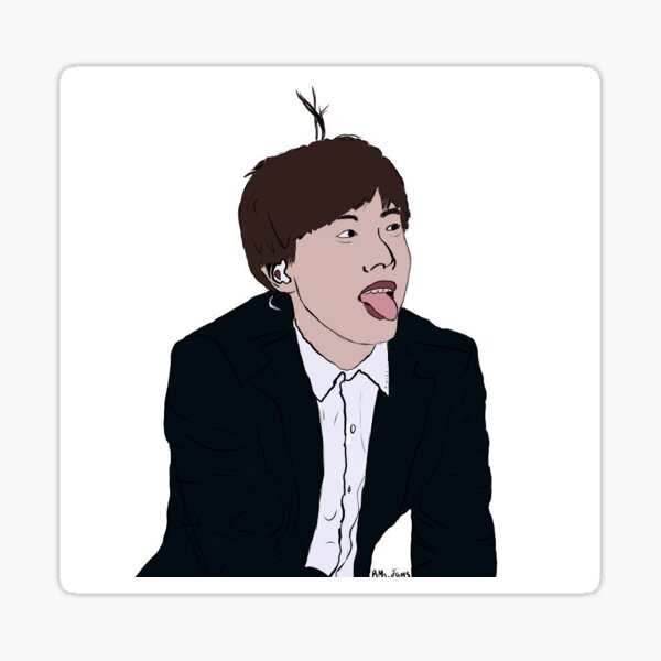 "J-Hope Lineart Ver. 1" Sticker for Sale by XxSiritoxX | Redbubble