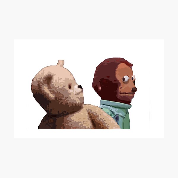 Monkey Puppet Meme Wall Art | Redbubble