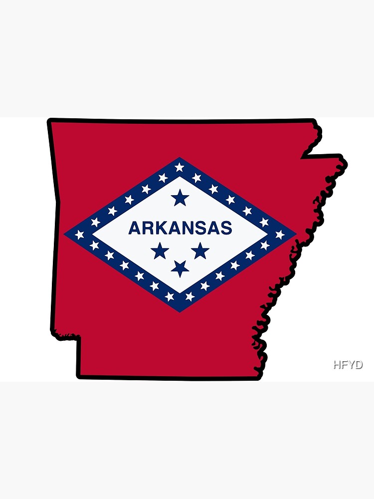 Lámina fotográfica «Mapa de la bandera del estado de ARKANSAS» de HFYD ...