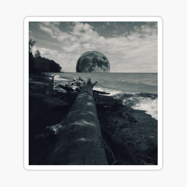 "Full Moon Rising" Sticker for Sale by Jen-Perry | Redbubble