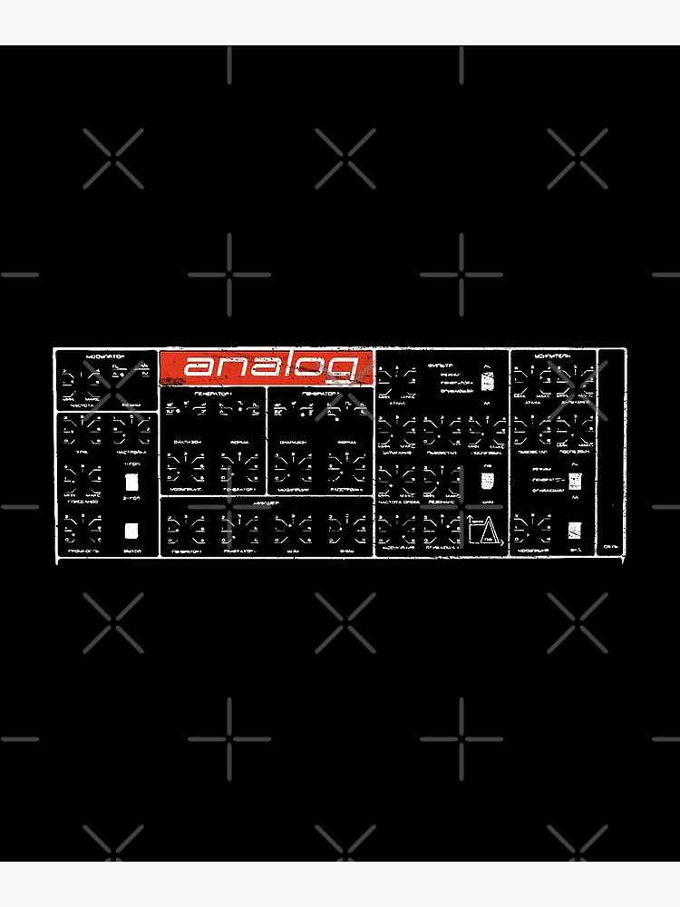 "Analog Vintage Synthesizer design - Acid Nerd Synth 80s" Poster by A ...