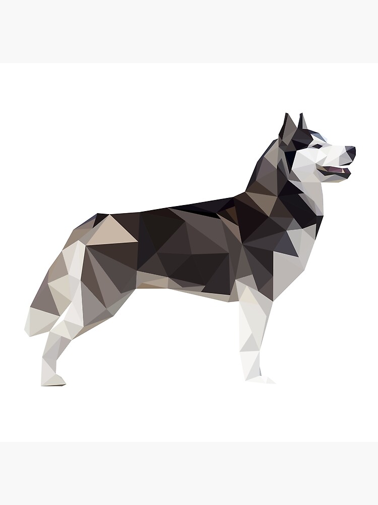 "Geometric Husky low poly" Poster for Sale by PierreMpn | Redbubble