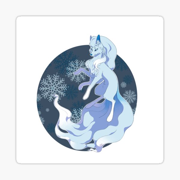 "Inktober - Ninetails" Sticker for Sale by olekzahnder | Redbubble