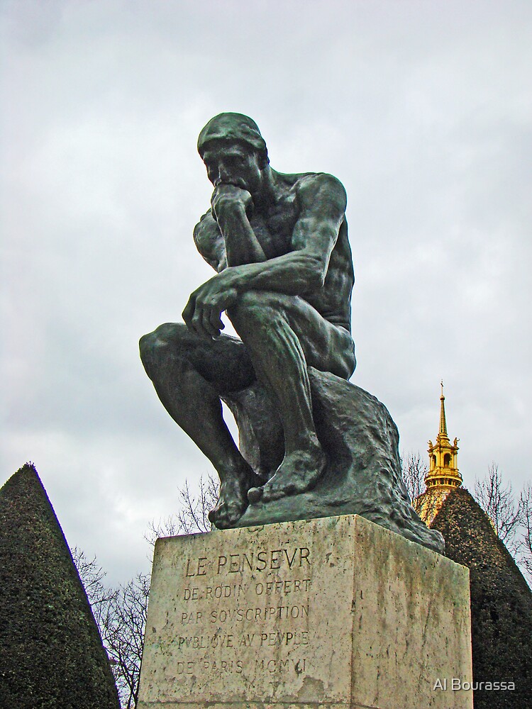 The Thinker, By Auguste Rodin Premium Matte Vertical Poster Designed & Sold By Isaac Anderson