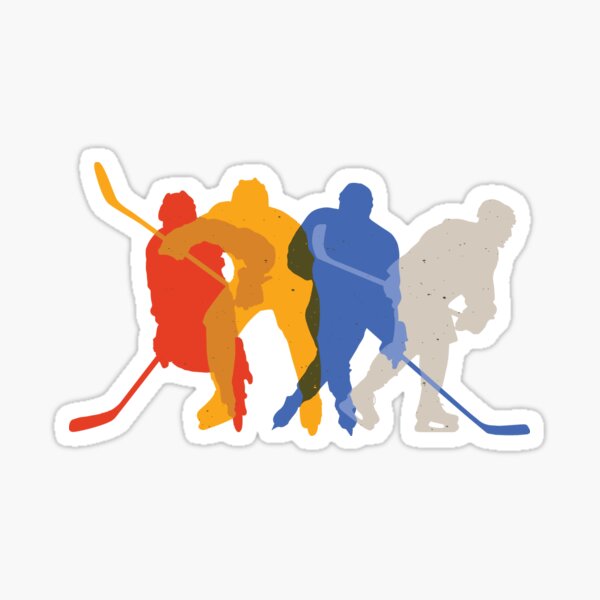 "Hockey Players" Sticker by artspray | Redbubble