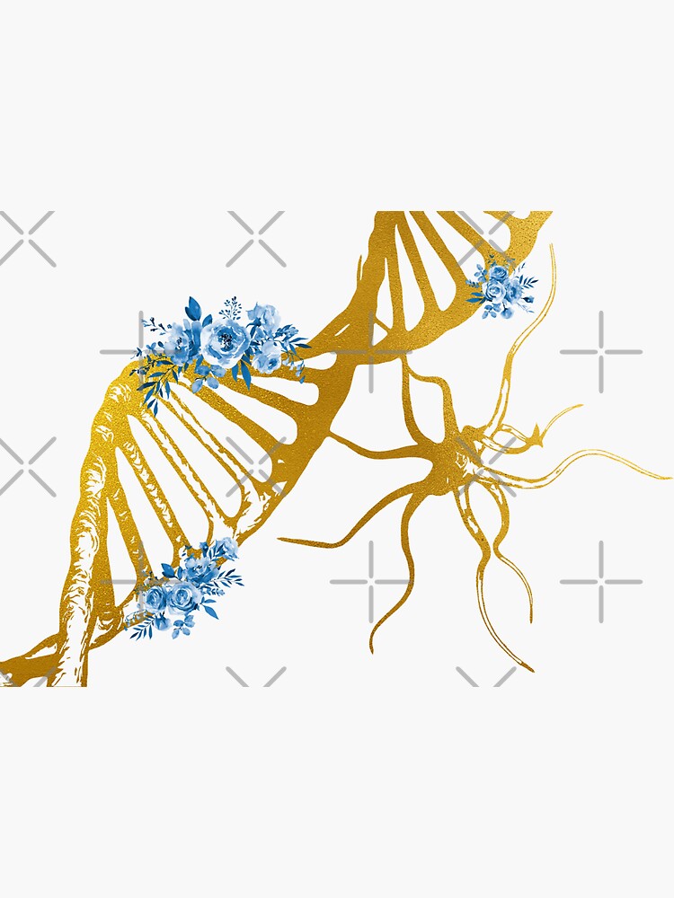 "DNA and molecule virus structure" Sticker for Sale by erzebetth ...