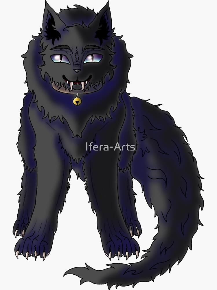 "Yule Cat" Sticker for Sale by Ifera-Arts | Redbubble