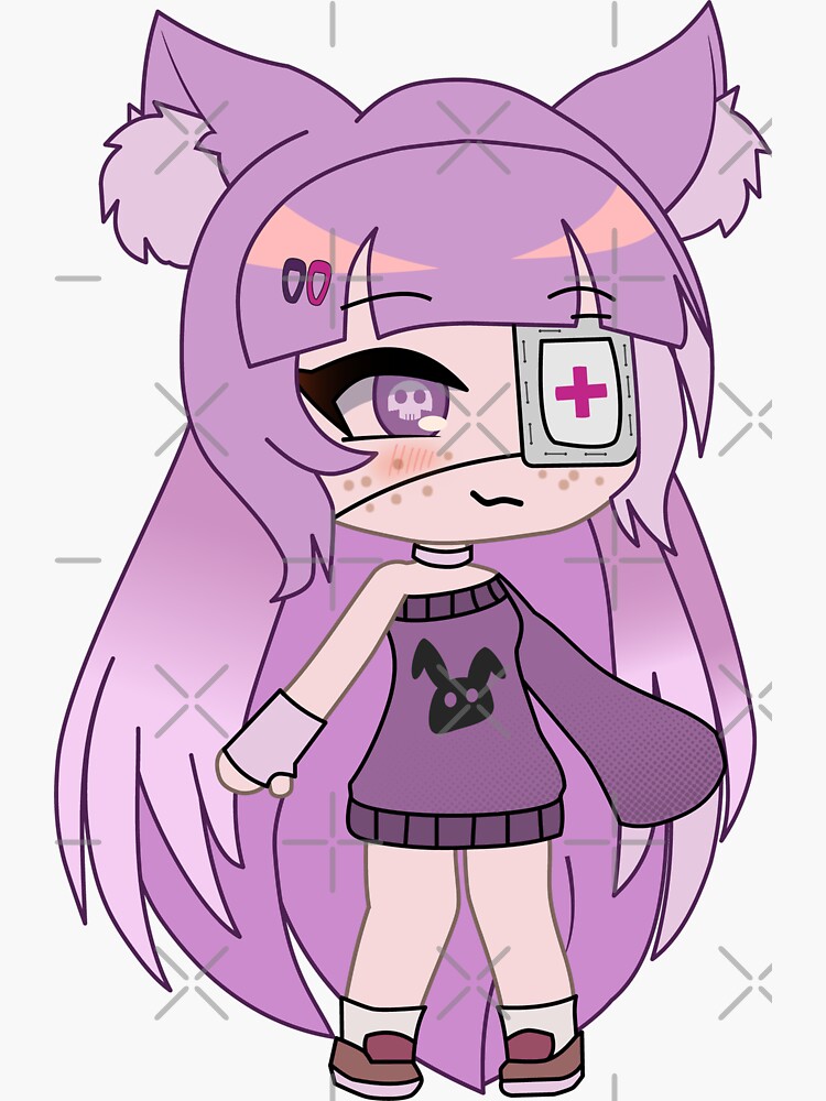 "Gacha Life Lou Chan - cute but dangerous gacha girl" Sticker for Sale ...