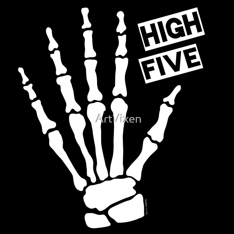 "Skeleton High Five" by ArtVixen | Redbubble