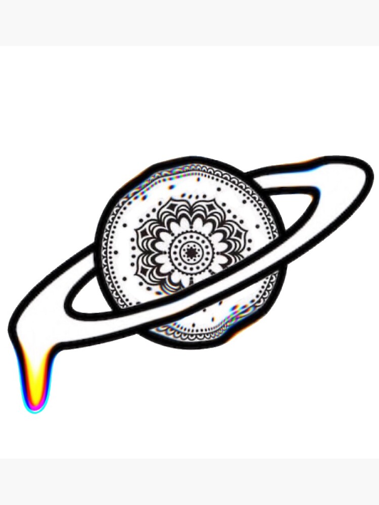 "Trippy Saturn" Sticker for Sale by emmekacala | Redbubble