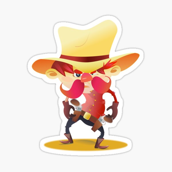 "cowboy" Sticker for Sale by pencildog | Redbubble