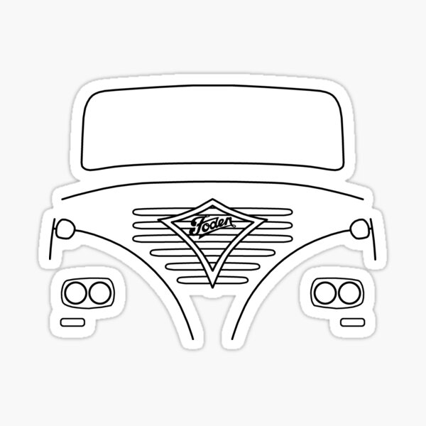 "Foden classic truck outline graphic (black)" Sticker for Sale by ...