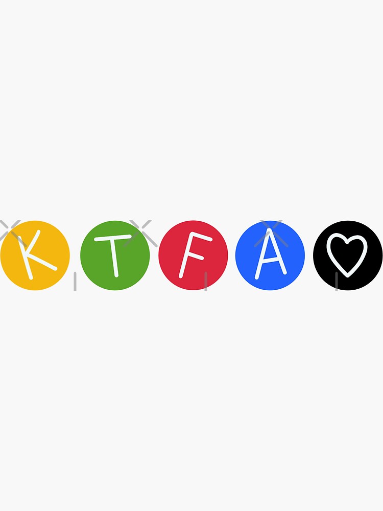 "KTFA" Sticker for Sale by dodge-street | Redbubble