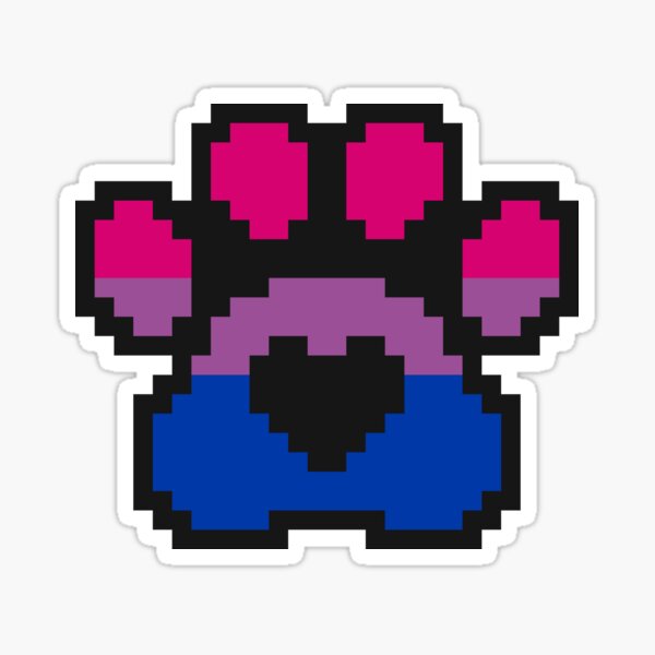 "Bi Furry Pride Paw" Sticker for Sale by TyrusKurt | Redbubble
