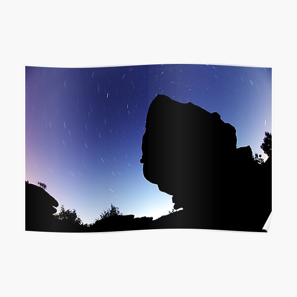 "Star Trails at Brimham Rocks" Poster for Sale by gullwingphoto | Redbubble