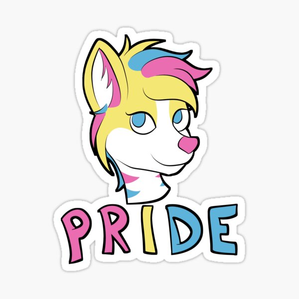"Pan Pride - Furry Mascot" Sticker by Aleina928 | Redbubble
