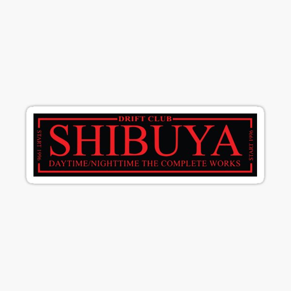 "DRIFT CLUB - SHIBUYA [1996]" Sticker by Chanmaxx | Redbubble