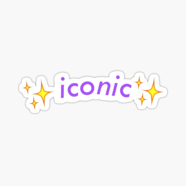 "iconic!!" Sticker for Sale by emilygrace11 | Redbubble