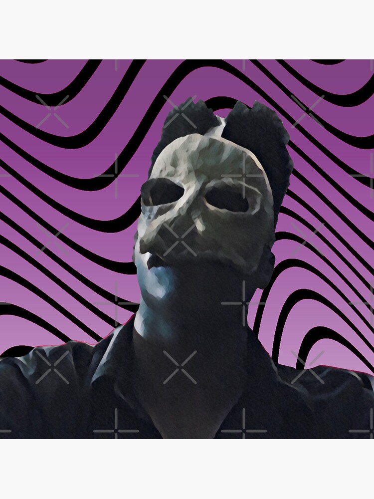 "Real-Life Clockwork Raven Icon w/ Background (SILVER MASK)" Sticker ...