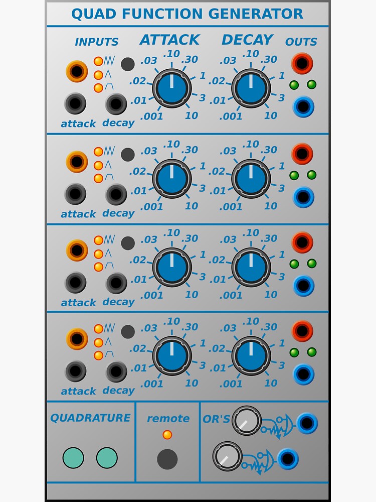 "West Coast Modular Synth" Sticker for Sale by SynthApparel | Redbubble