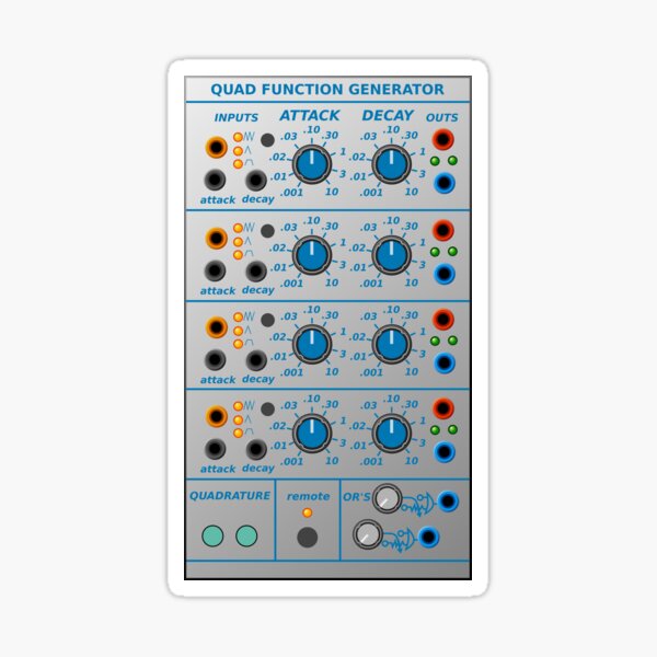"West Coast Modular Synth" Sticker for Sale by SynthApparel | Redbubble