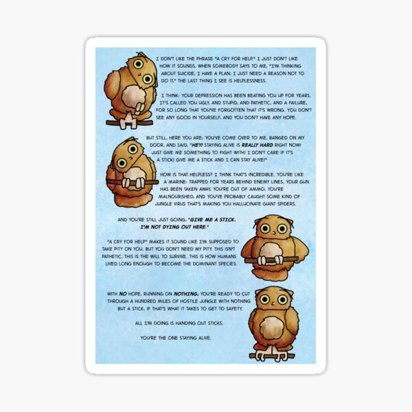 "Handing Out Sticks" Sticker by suspicilicious | Redbubble