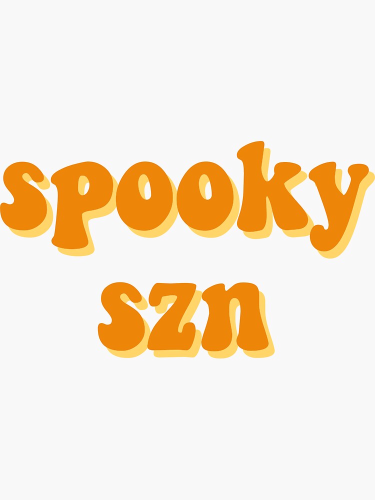"Spooky Szn" Sticker for Sale by averygam | Redbubble