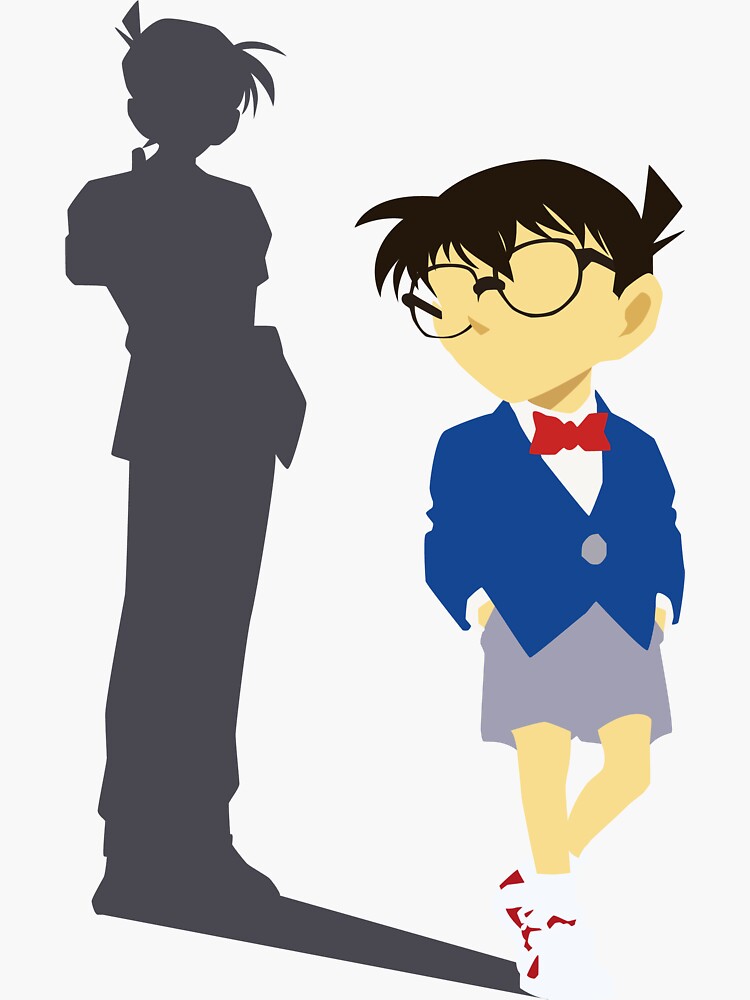 "Detective Conan Shadow of Shinichi Kudo" Sticker for Sale by ...