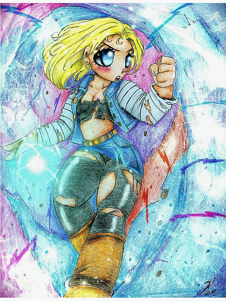 "Android 18" Sticker for Sale by Kenart510 | Redbubble